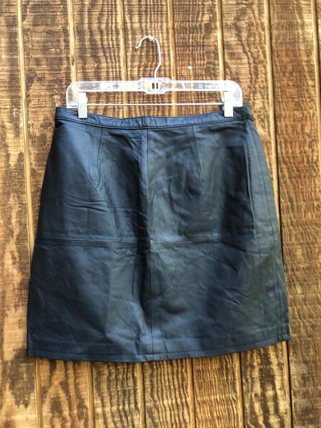 Vintage Large 90s Black Mini Skirt Size 14 High Waisted Newport News ...