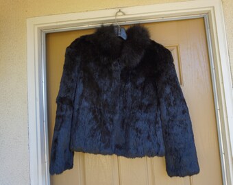 Woman's Fully Lined Soft Brown Rabbit Fur Coat 80s | Etsy