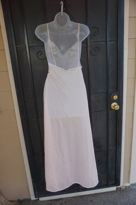 Vintage Pastel Pink Ultra Sheer Nightgown Romantic La… Gem