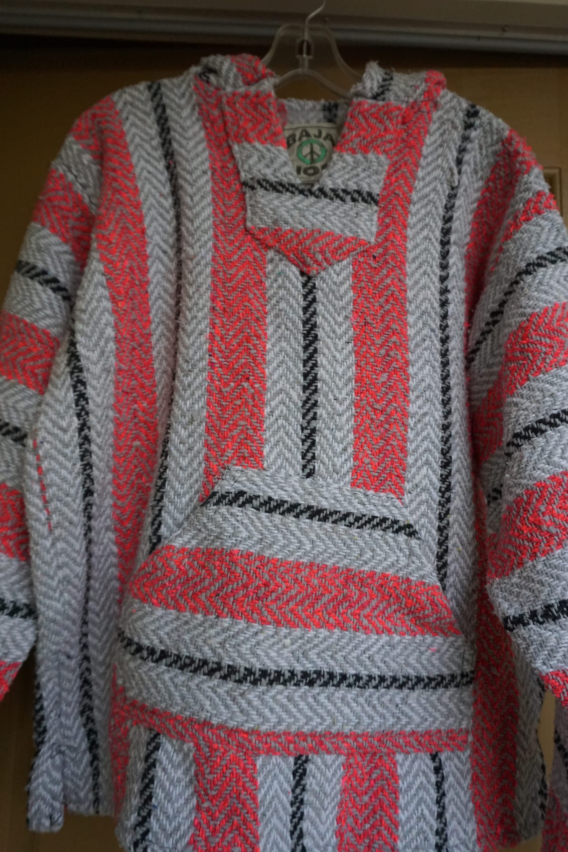 Vintage 80s 90s Mexican Surfer Baja Pullover Hoodie Pink | Etsy