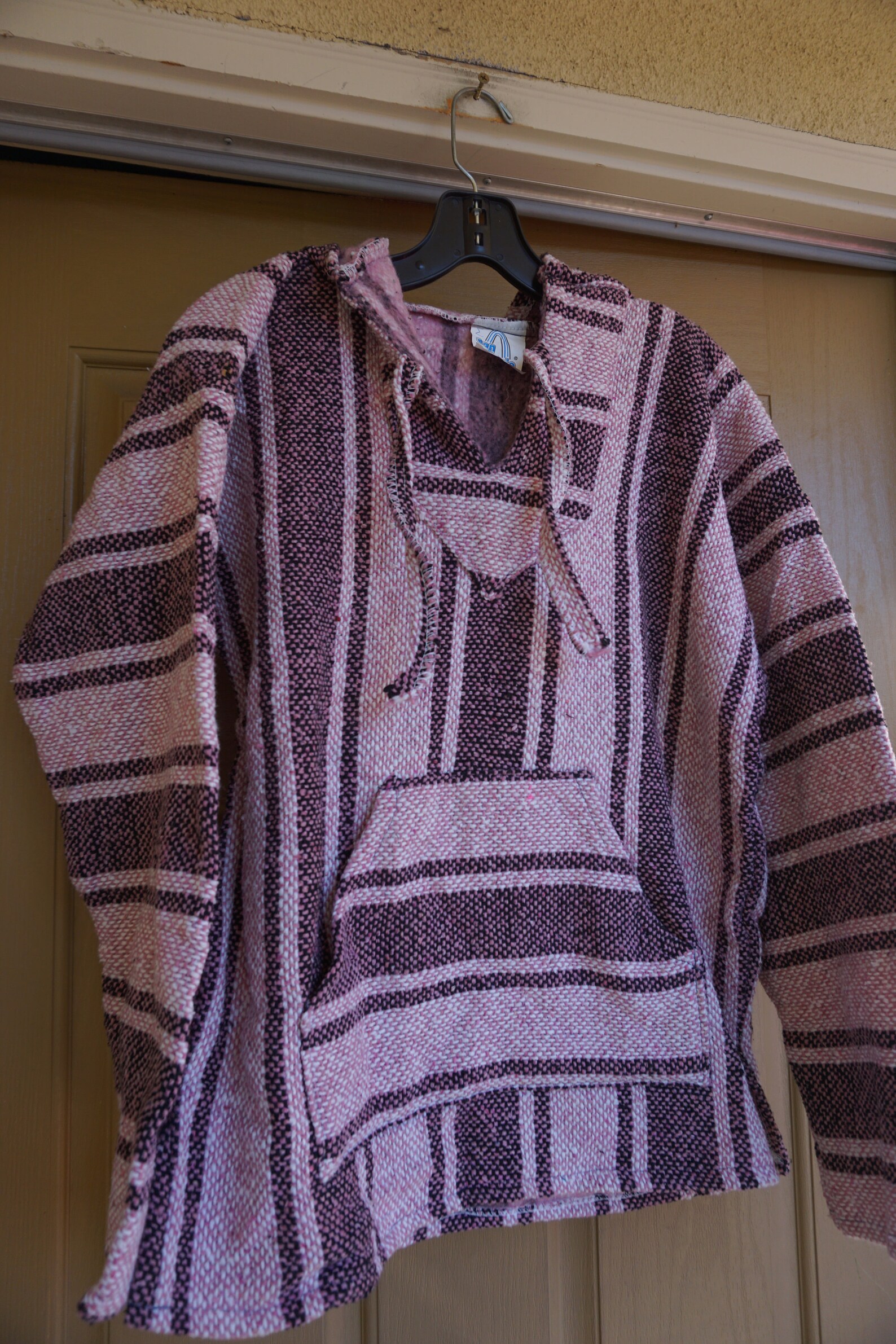 Vintage 80s 90s Mexican Surfer Baja Pullover Hoodie Pink - Etsy