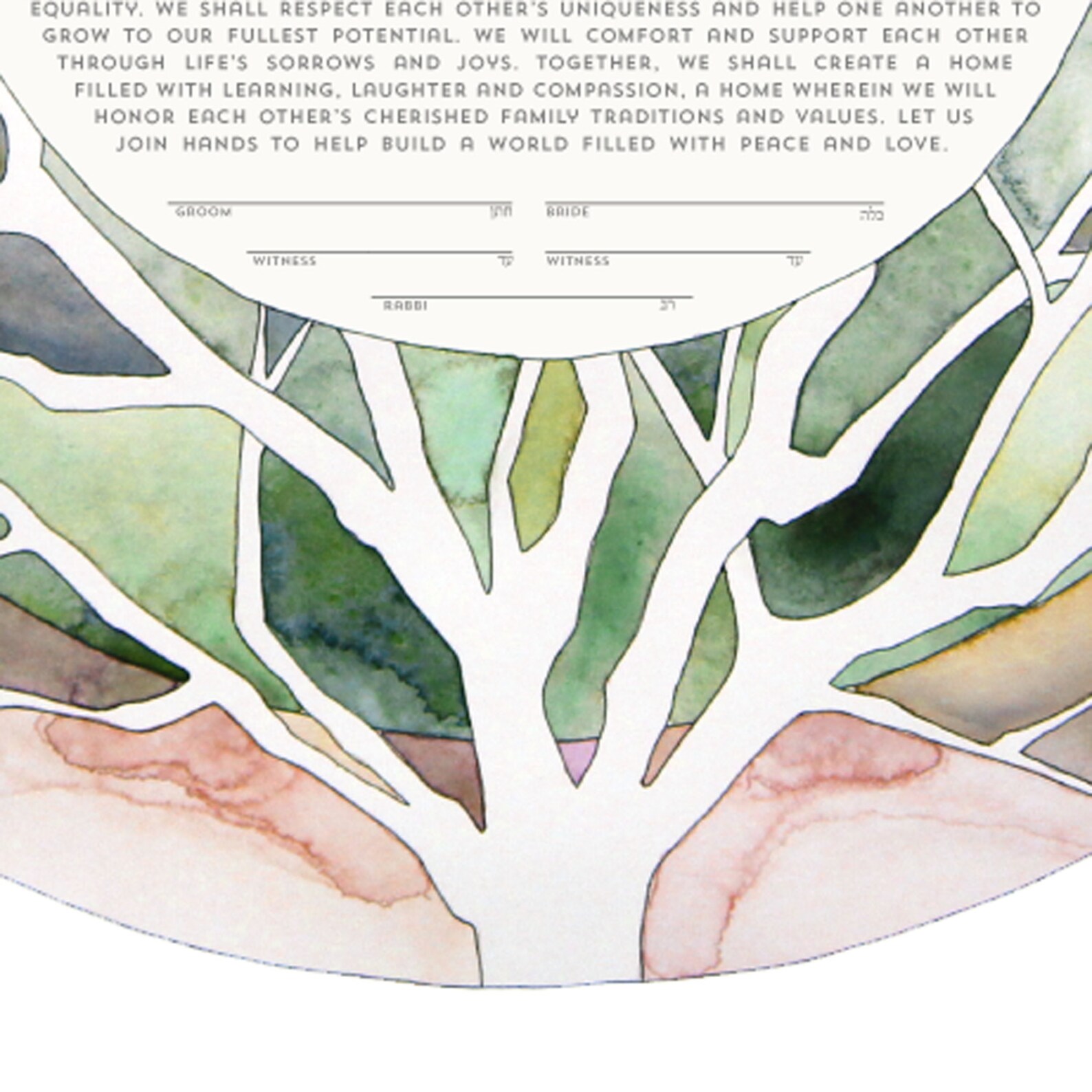 Ketubah - "geode Stained Glass Tree" - Etsy