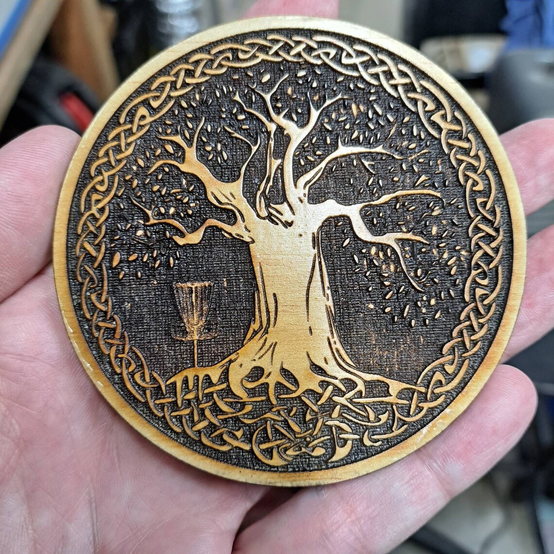 Disc Golf Mini Marker With Celtic Tree Design - Etsy