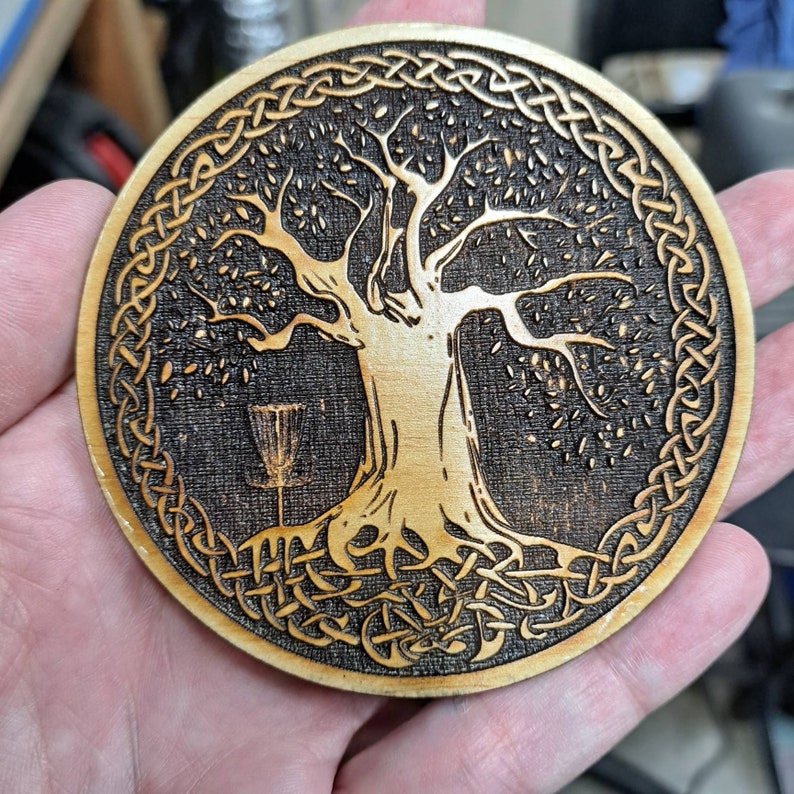 Disc Golf Mini Marker With Celtic Tree Design - Etsy