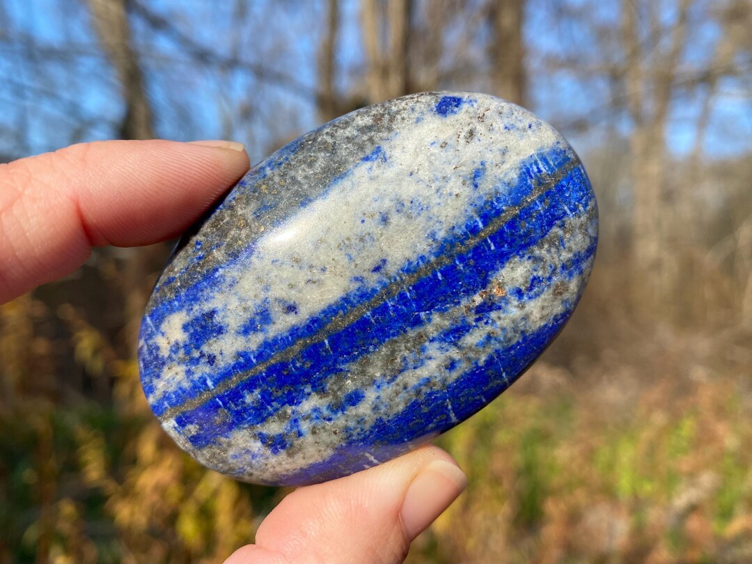 Lapis Lazuli Palm Stone - Polished Lapis Worry Crystal - Etsy