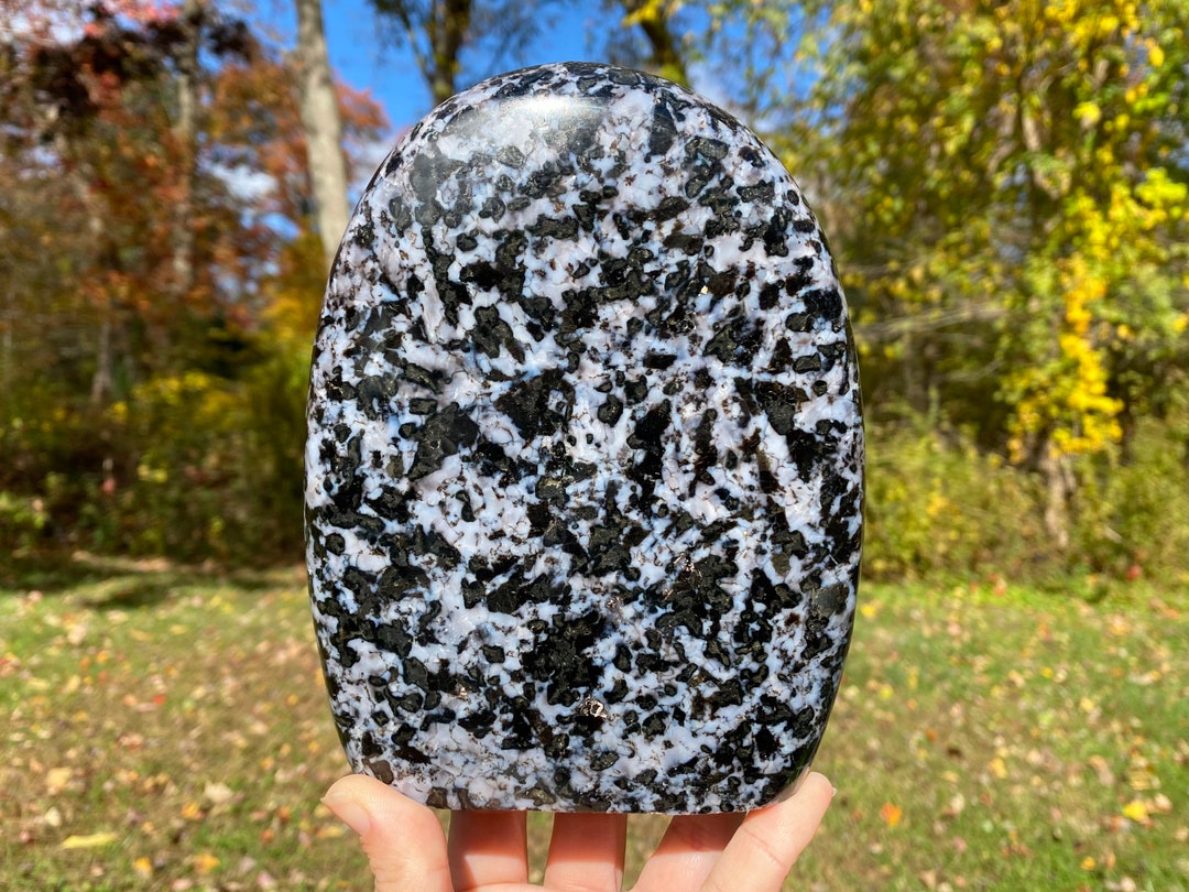 Indigo Gabbro Polished Specimen With Iridescent Flash - Indigo Gabbro ...