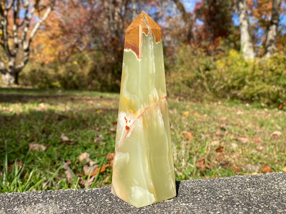 Onyx Obelisk - 6" Banded Onyx Crystal Point - Etsy