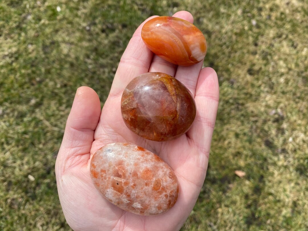 Sacral Chakra Healing Stone Set Sunstone Carnelian Fire Quartz - Etsy