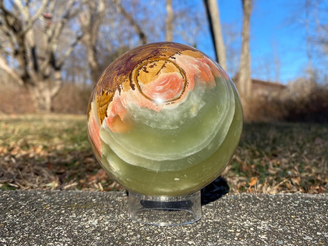 4 Onyx Sphere Large Polished Banded Onyx Sphere Specimen - Etsy