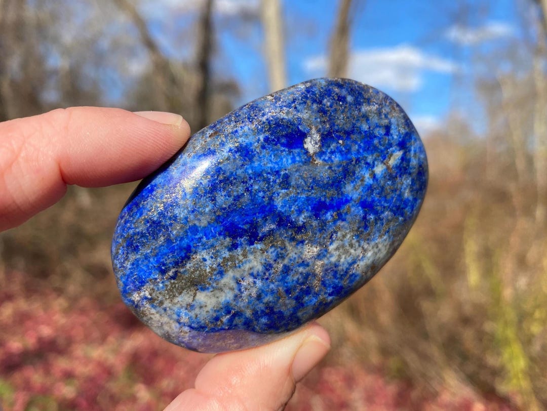 Lapis Lazuli Palm Stone - Polished Lapis Worry Crystal - Etsy