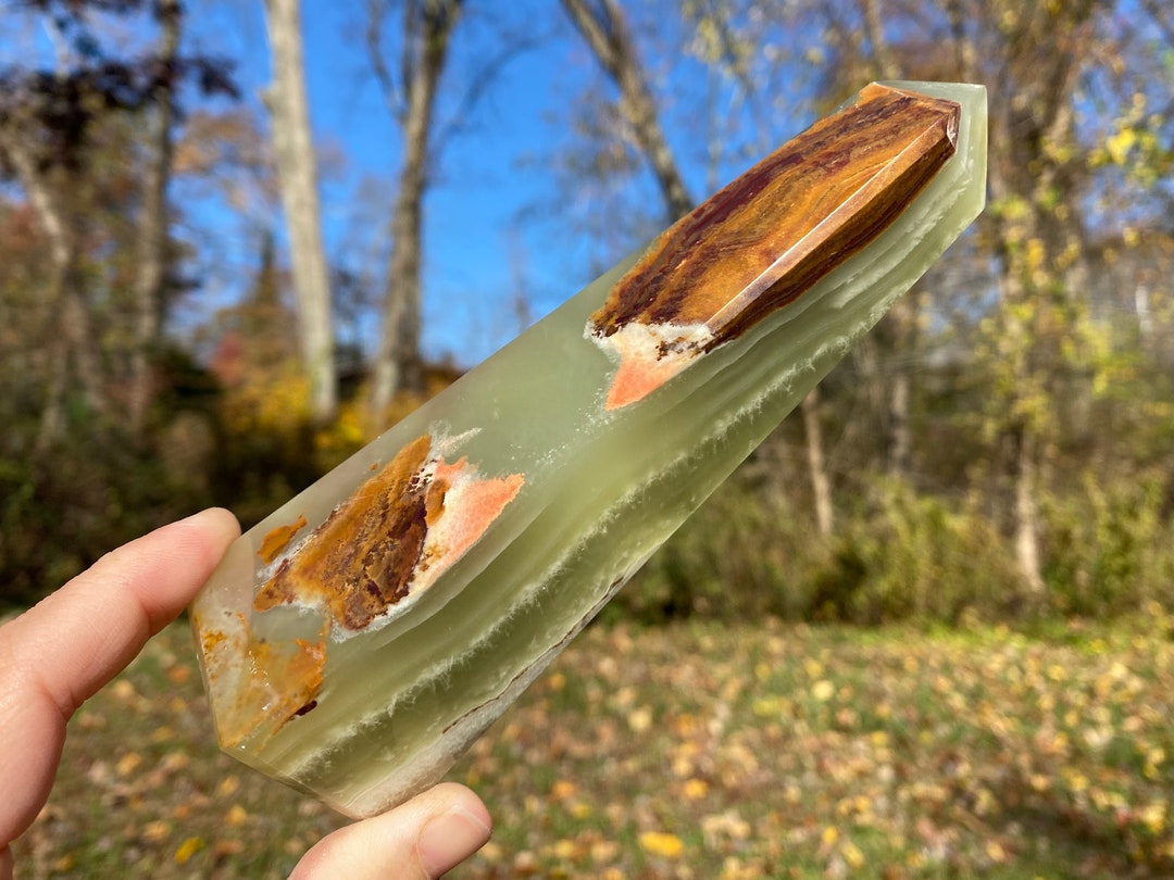 Onyx Obelisk 6 Banded Onyx Crystal Point - Etsy