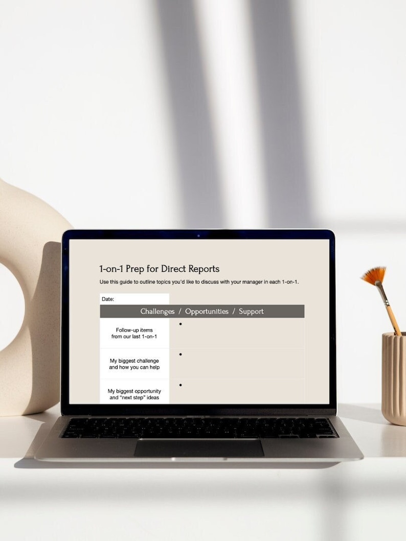 One-on-one Meeting Agenda Template for Manager and Direct Report 1:1 - Etsy