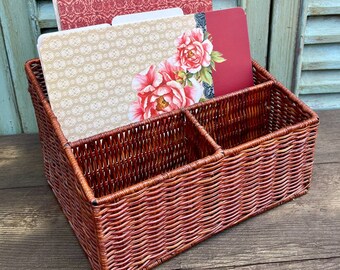Wicker File Storage - Etsy