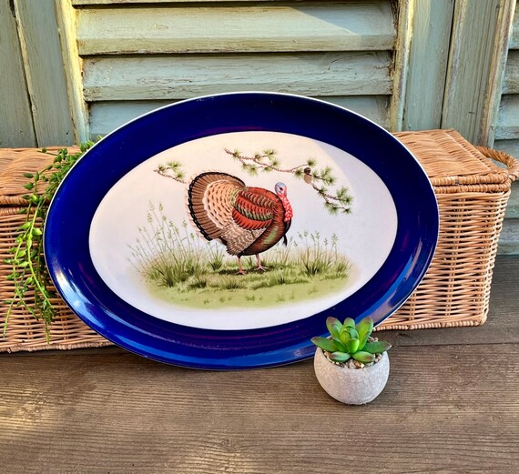 Vintage Ceramic Turkey Platter Kitchenware Platter Small - Etsy