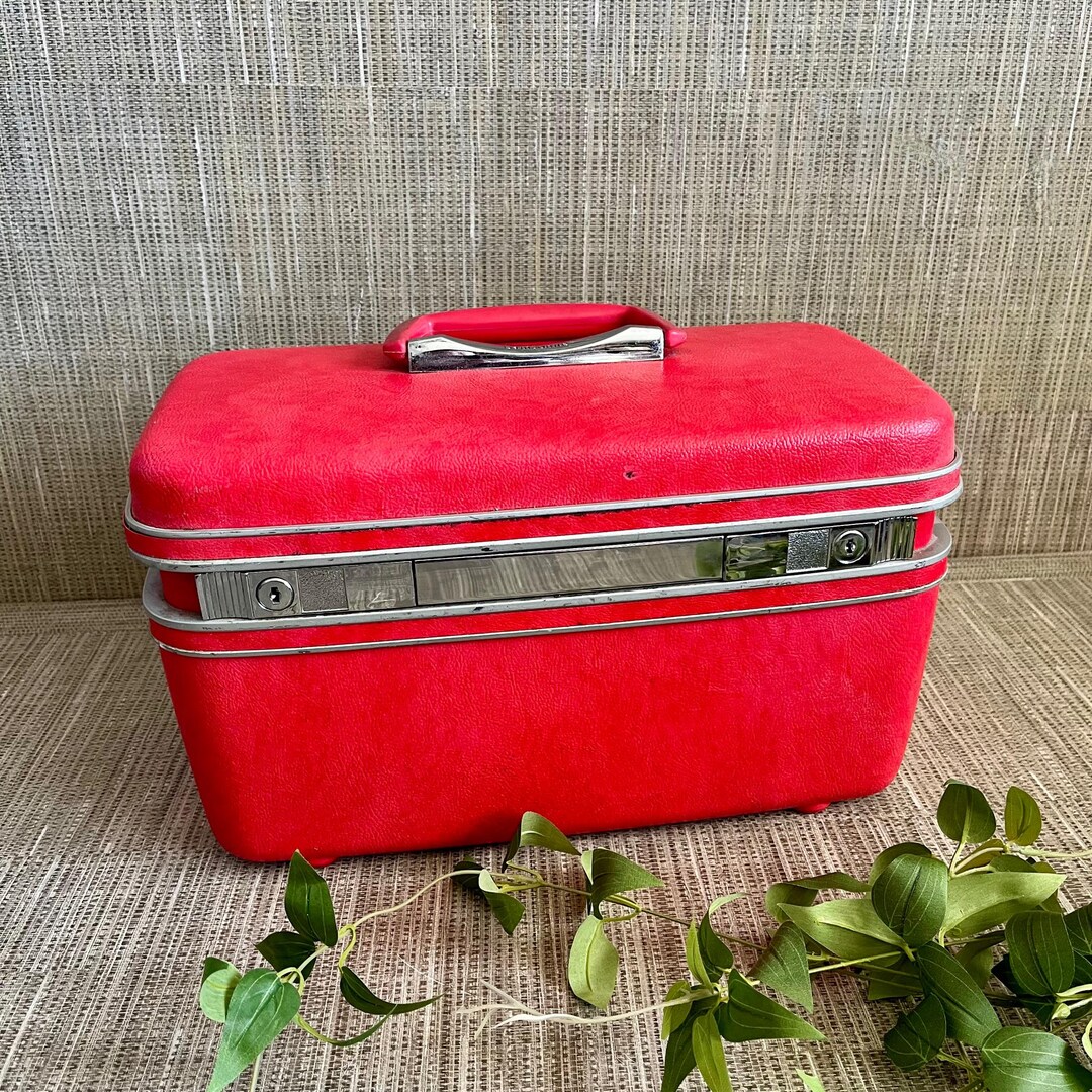 Vintage Samsonite Train Case Makeup Cosmetic Case Free Shipping, Vivid ...