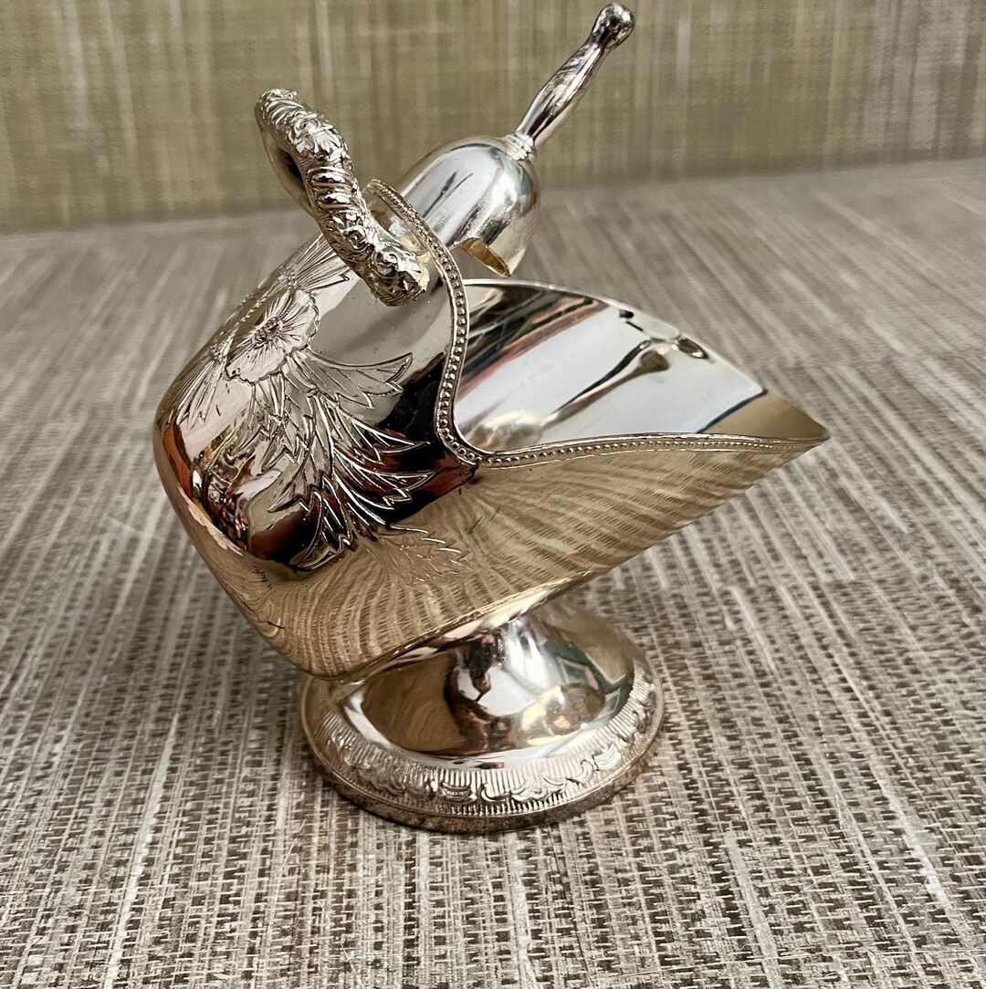 Vintage Sugar Scuttle With Scoop, Silver Plated , Vintage, Mid Century ...