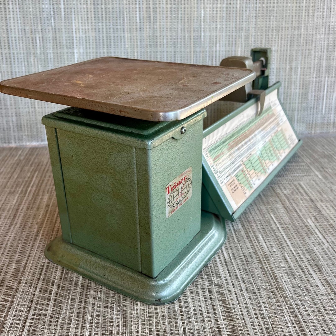 Vintage Metal Postal Scale, Triner Scale 1967, Model #AA-4, Green Scale ...