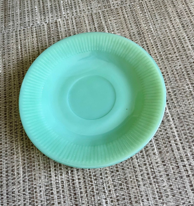 Vintage Jadeite Dinnerware Fire King Jane Ray Pattern, Four Each Dinner ...