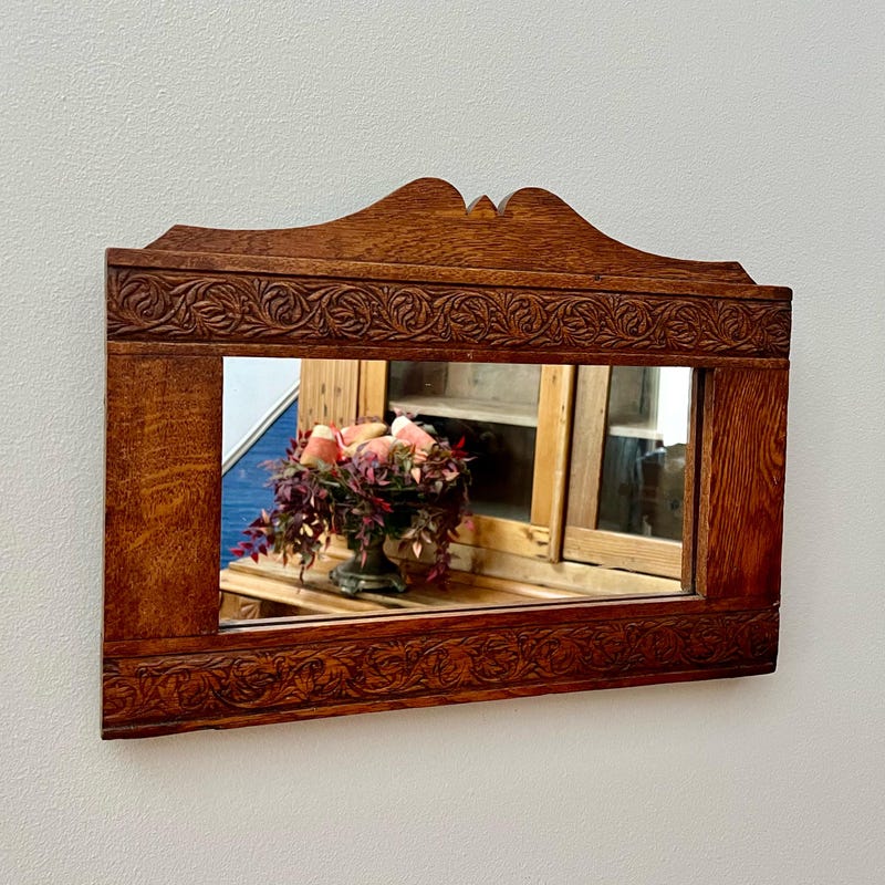 Antique Wood Mirror - Etsy
