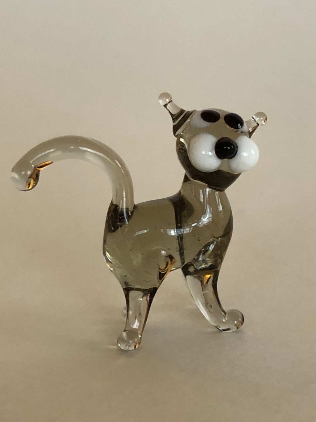 Miniature Cat Glass Collectible Figurine - Etsy
