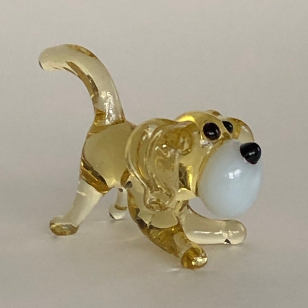 Glass Dog Miniature - Etsy
