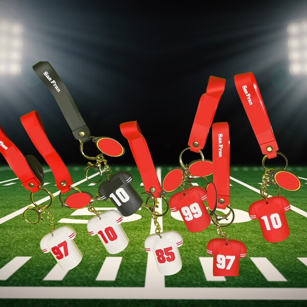 Football Keychain - Etsy