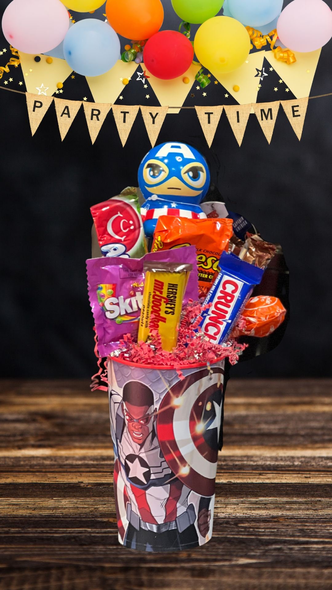 Candy Bouquet fun Size Candies. Captain America - Etsy
