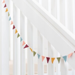 Custom Color Mini Triangle Felt Flag Garland | Nursery, Holiday ...