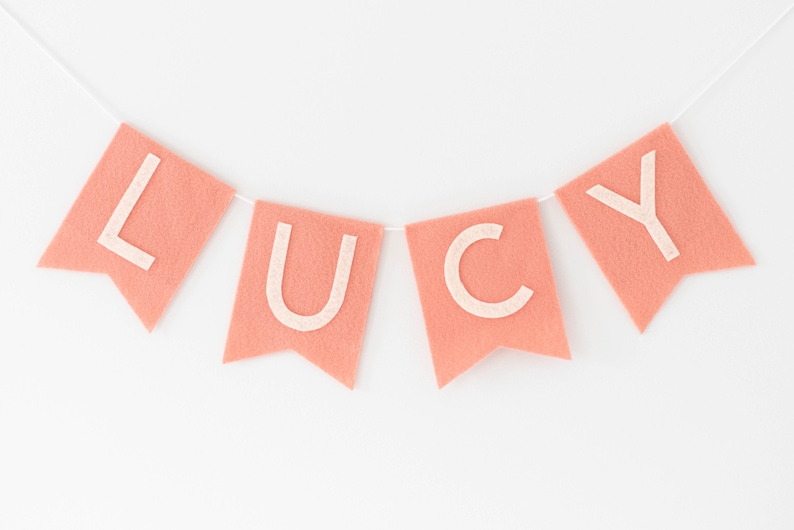 CUSTOM Name Felt Flag Square Pennant Banner for Children and - Etsy