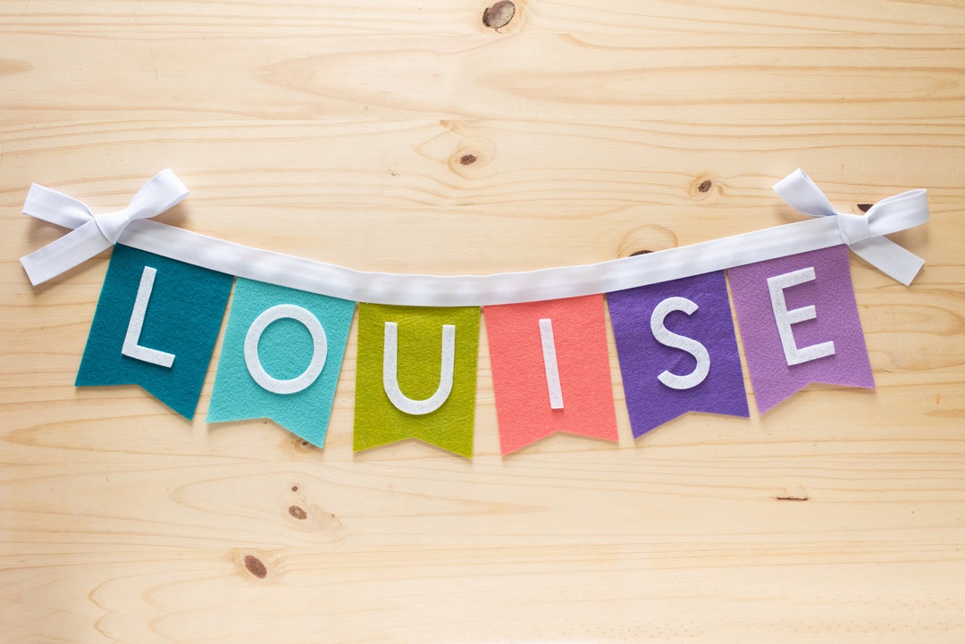 LARGE CUSTOM Square Name Flag Banner With Border for Children and Baby ...