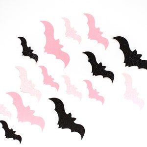 Pink & Black Glitter Bat 3D Wall Decor Halloween - Etsy