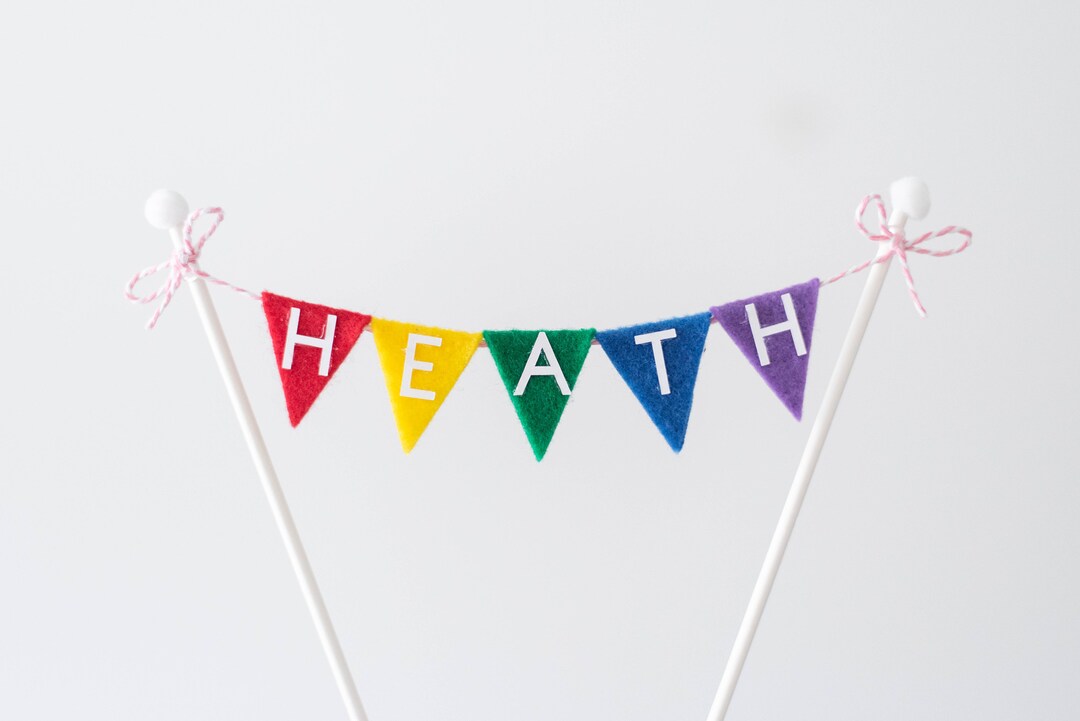 Personalized Triangle Felt Flag Cake Topper Boho First - Etsy