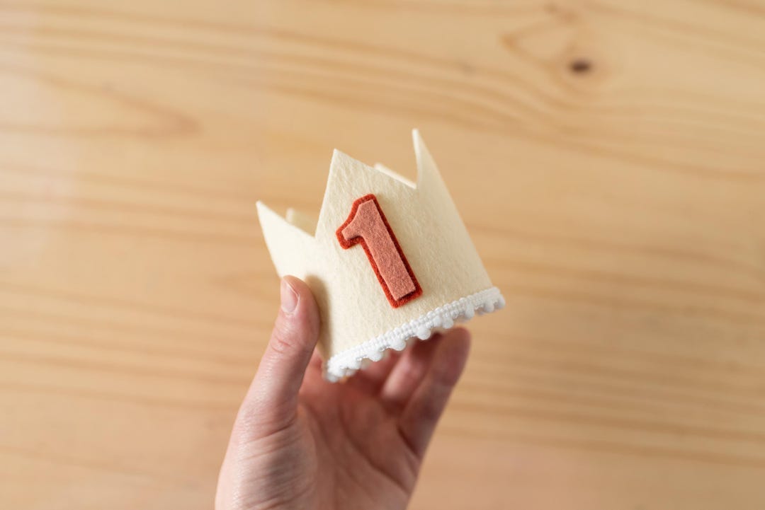 Personalized Felt Baby Mini First Birthday Number Crown - Etsy