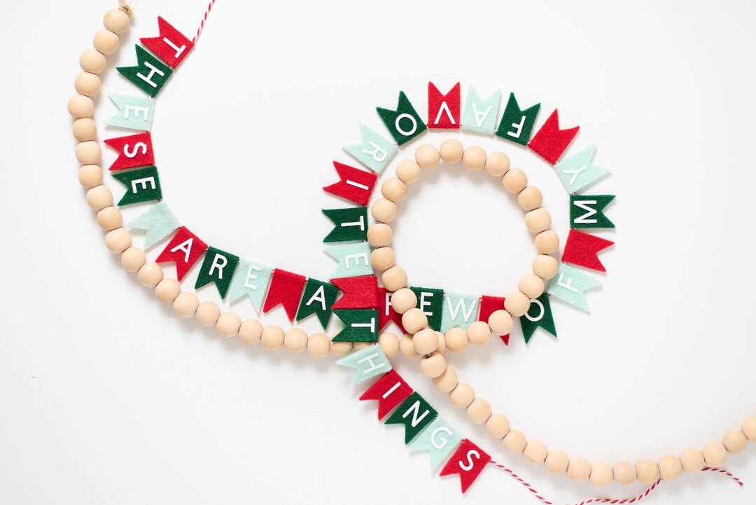 These Are A Few of My Favorite Things Mini Felt Christmas Banner for ...