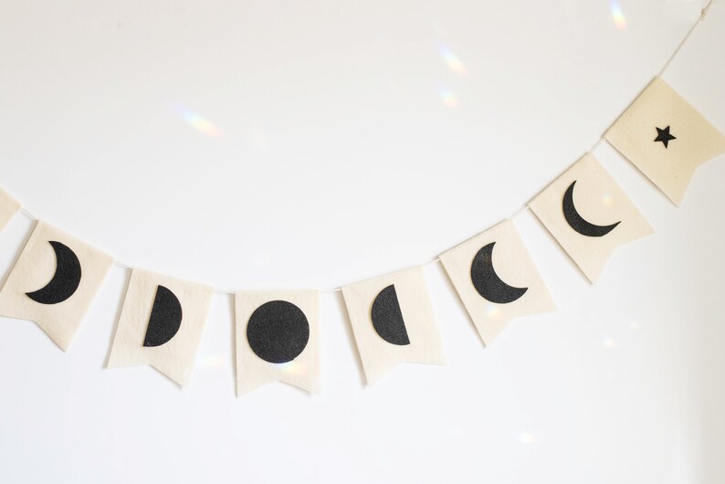 Celestial Moon Phase Banner With Stars - Etsy