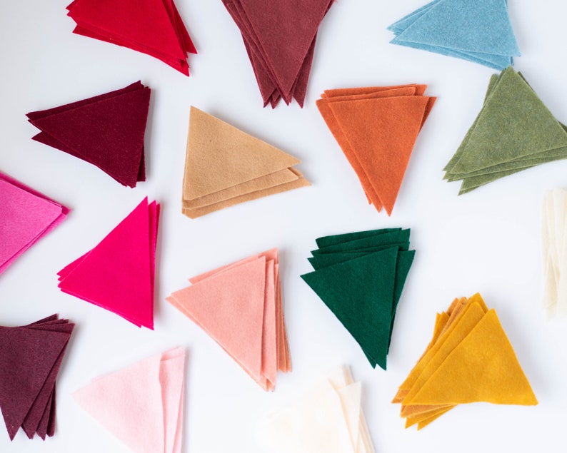 CUSTOM Blank 5ft Felt Triangle Flag Banner for Children and - Etsy