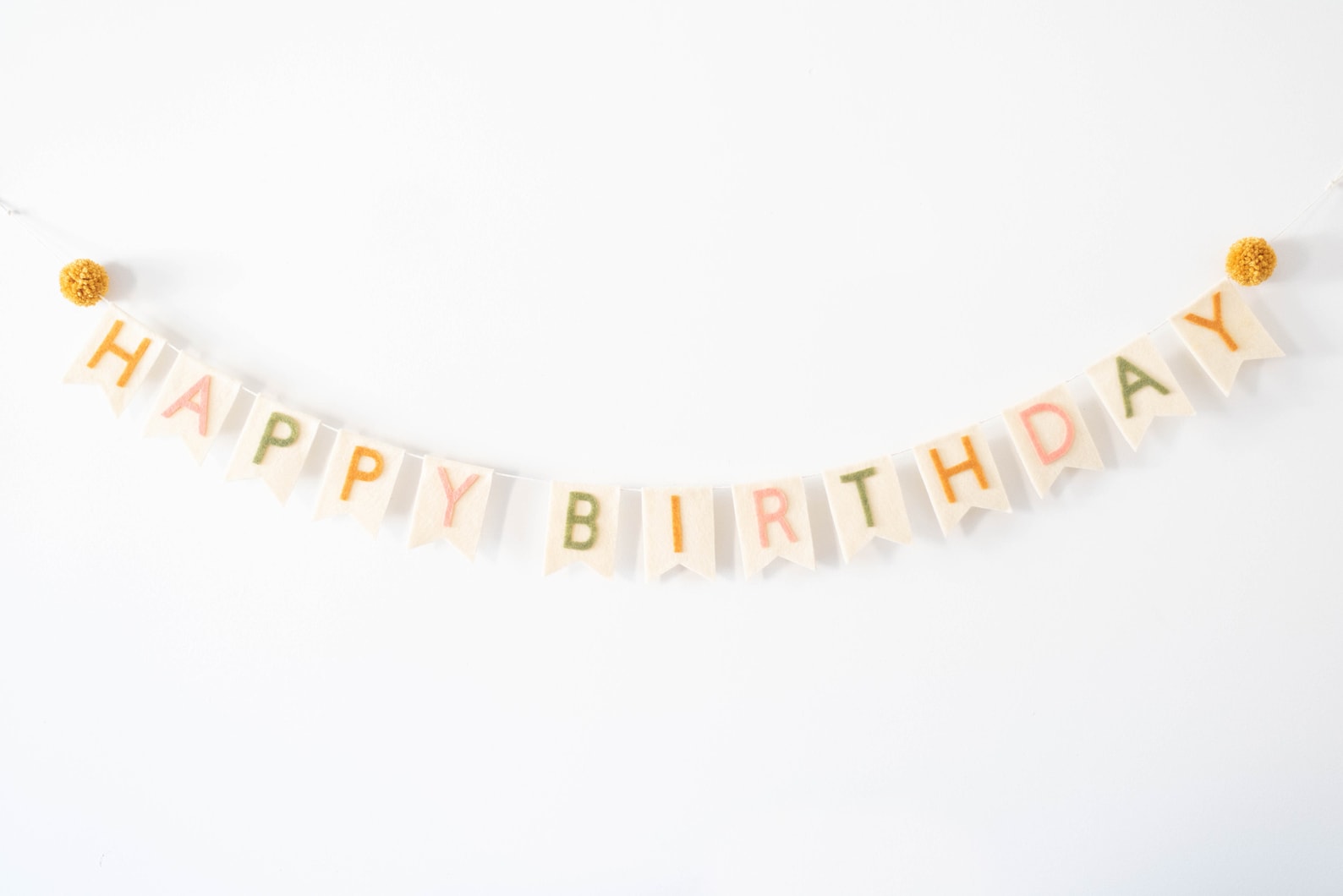 CUSTOM Small Name Felt Flag Square Pennant Banner With Pom Poms for ...