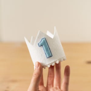 Personalized Felt Baby Mini First Birthday Number Crown - Etsy