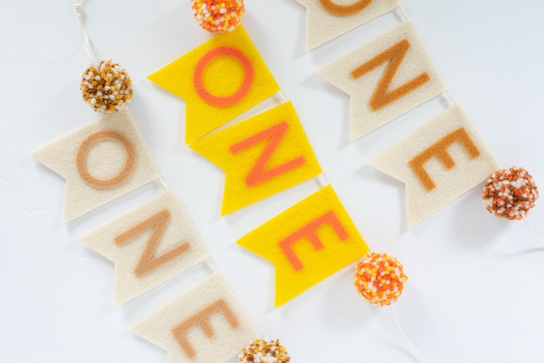 CUSTOM Small Name Felt Flag Square Pennant Banner With Pom - Etsy
