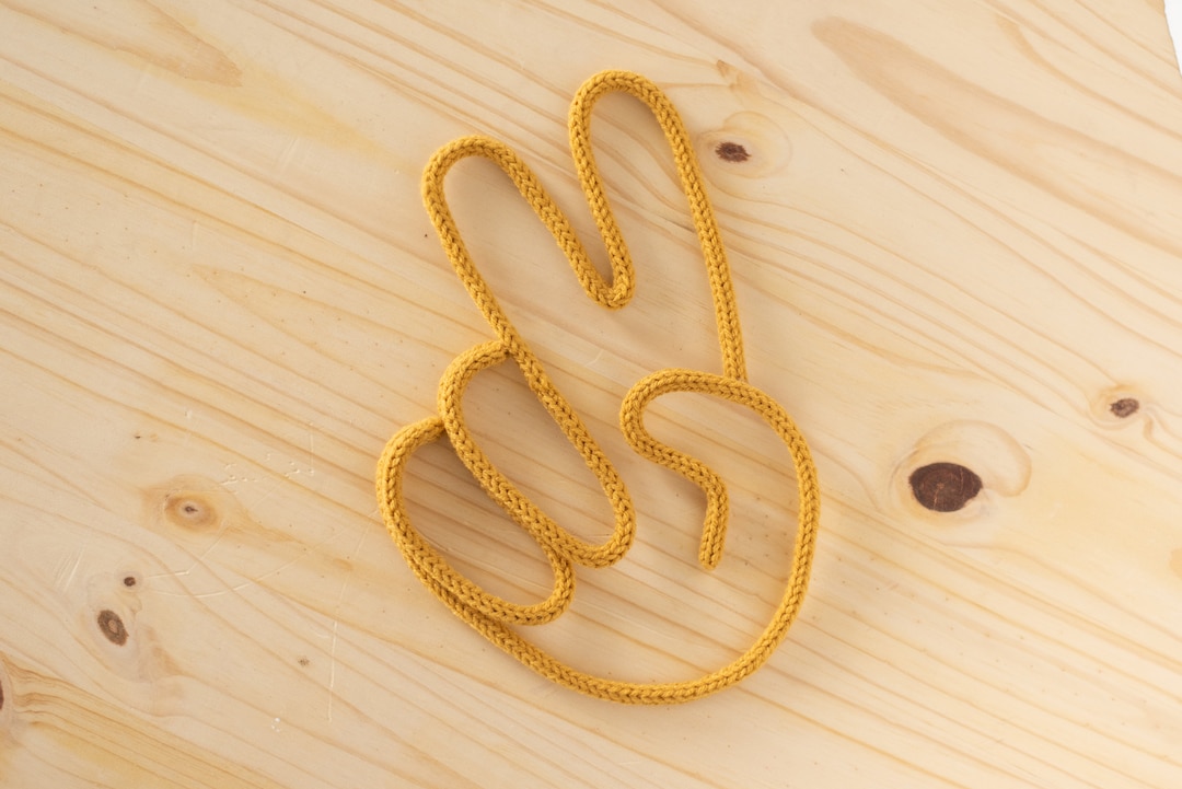 Custom Knitted Wire Hand Gesture Sign in Custom Colors - Peace, Hang ...