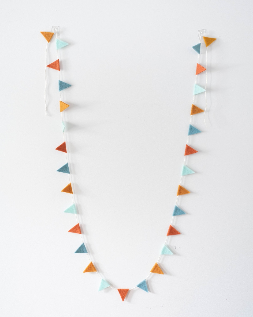 Custom Color Mini Triangle Felt Flag Garland | Nursery, Holiday ...