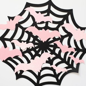 Pink & Black Glitter Bat 3D Wall Decor | Halloween - Etsy