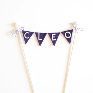 Personalized Triangle Felt Flag Cake Topper First Birthday, Graduation ...
