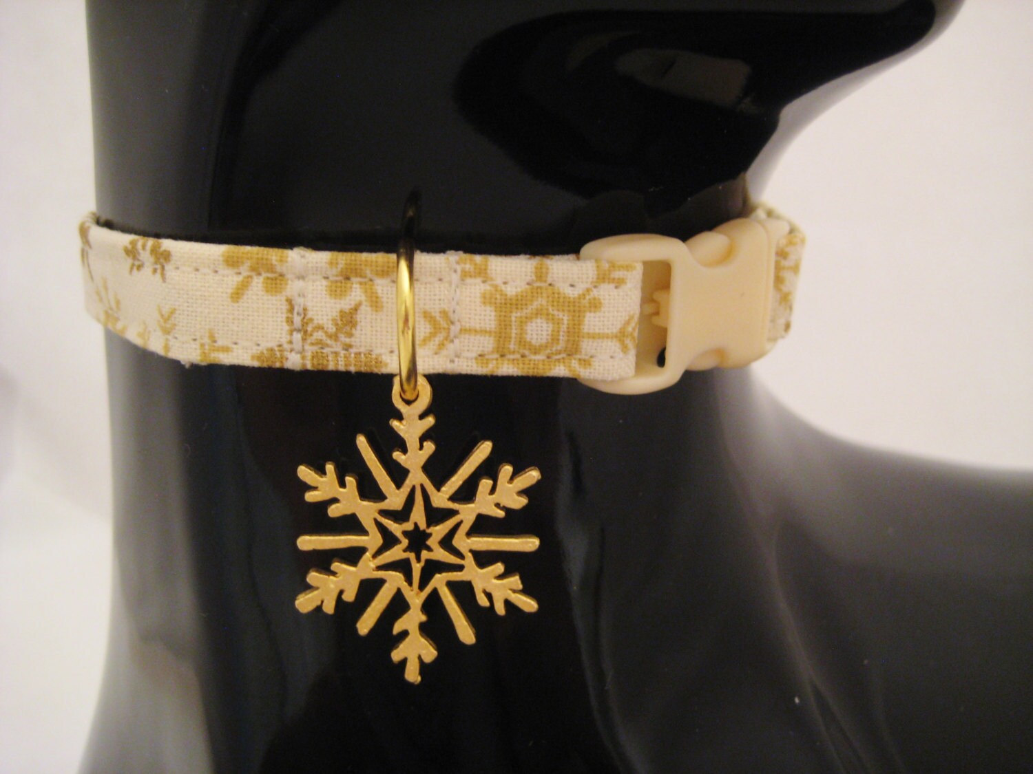 Cat Collar Copper Metallic Stars or Gold Snowflakes With a | Etsy