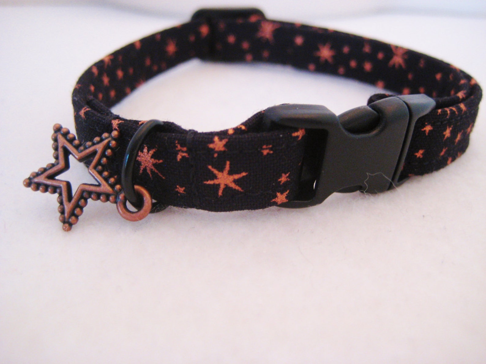 Cat Collar Copper Metallic Stars or Gold Snowflakes With a | Etsy