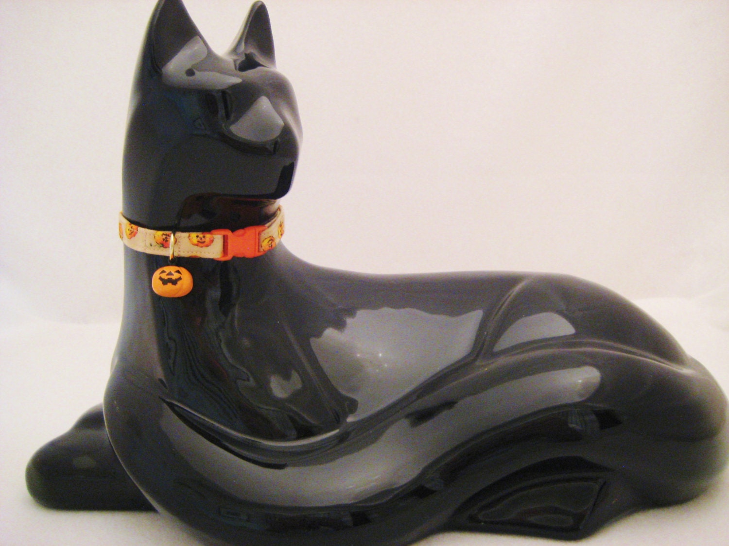 Cat Collar Black Cream or Tan with Cute Orange Pumpkins | Etsy