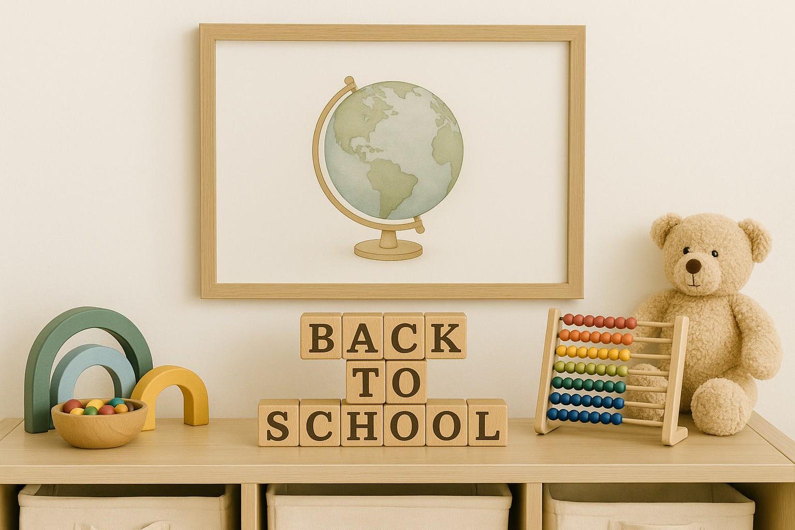 Digital Download | Watercolor Globe Printable | Back to School Playroom ...