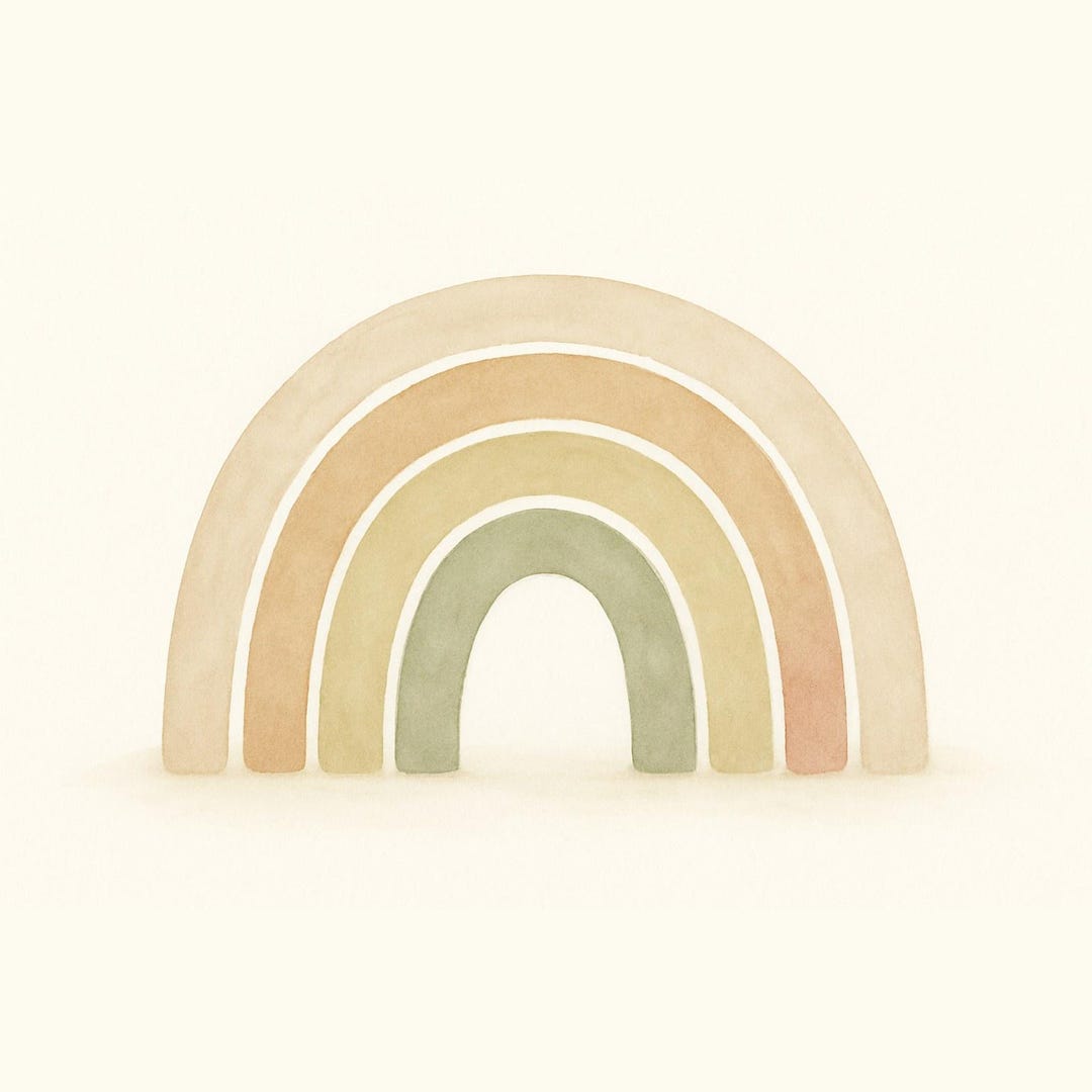 Rainbow Watercolor Print – Pastel Wall Art | Digital Download for Girls ...