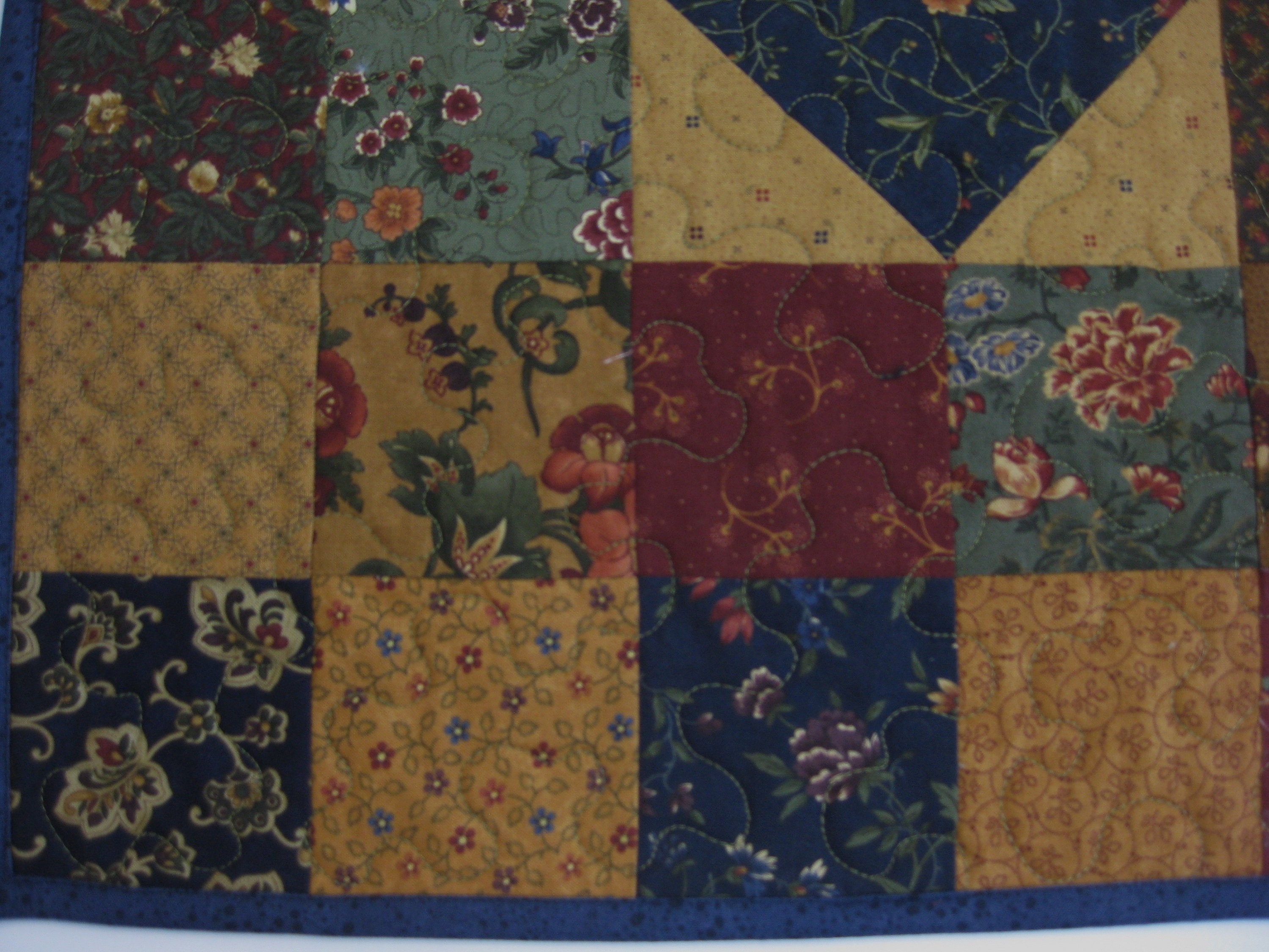 Patchwork Quilted Table Topper Handmade Country Table Mat - Etsy