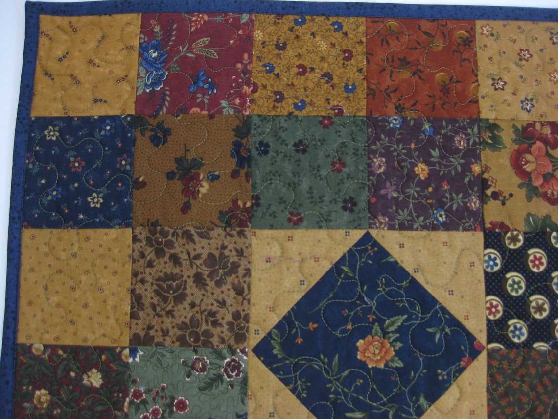 Patchwork Quilted Table Topper Handmade Country Table Mat - Etsy